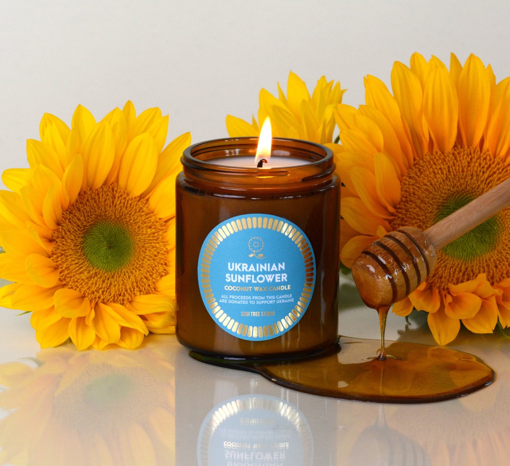 Stand With Ukraine: Discover our Ukrainian Sunflower Candle – Sugi Tree ...